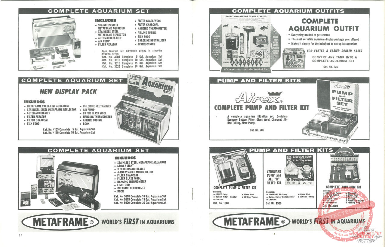 Metaframe Catalog from 1967 | The Museum of Aquarium and Pet History