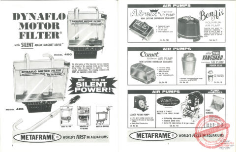 Metaframe Catalog from 1967 | The Museum of Aquarium and Pet History