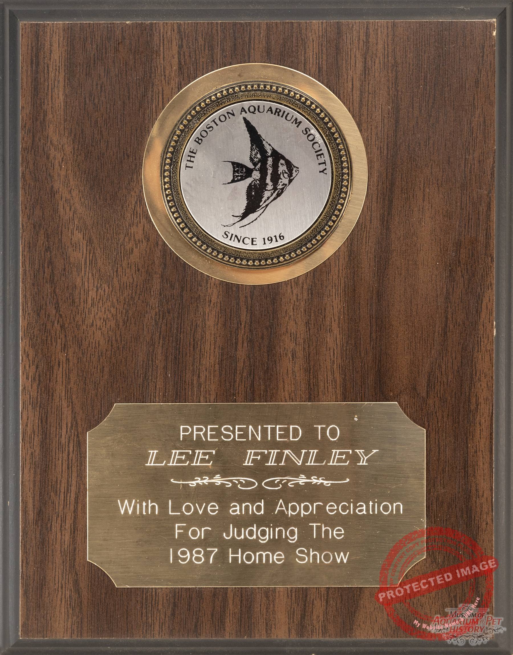 Lee Finley Awards | The Museum of Aquarium and Pet History